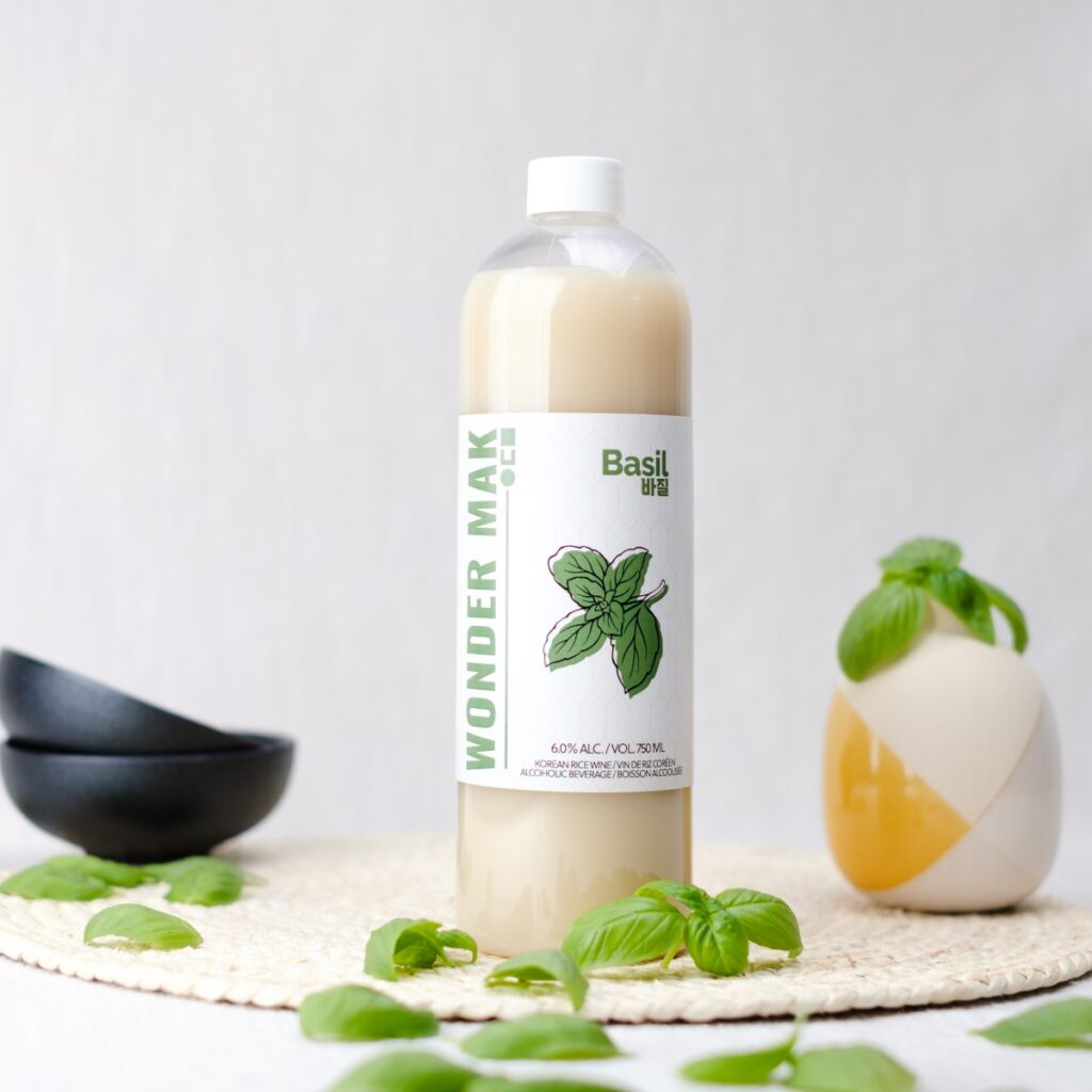Wondermak Basil Draft Makgeolli - 바질 생막걸리 - Wondermak